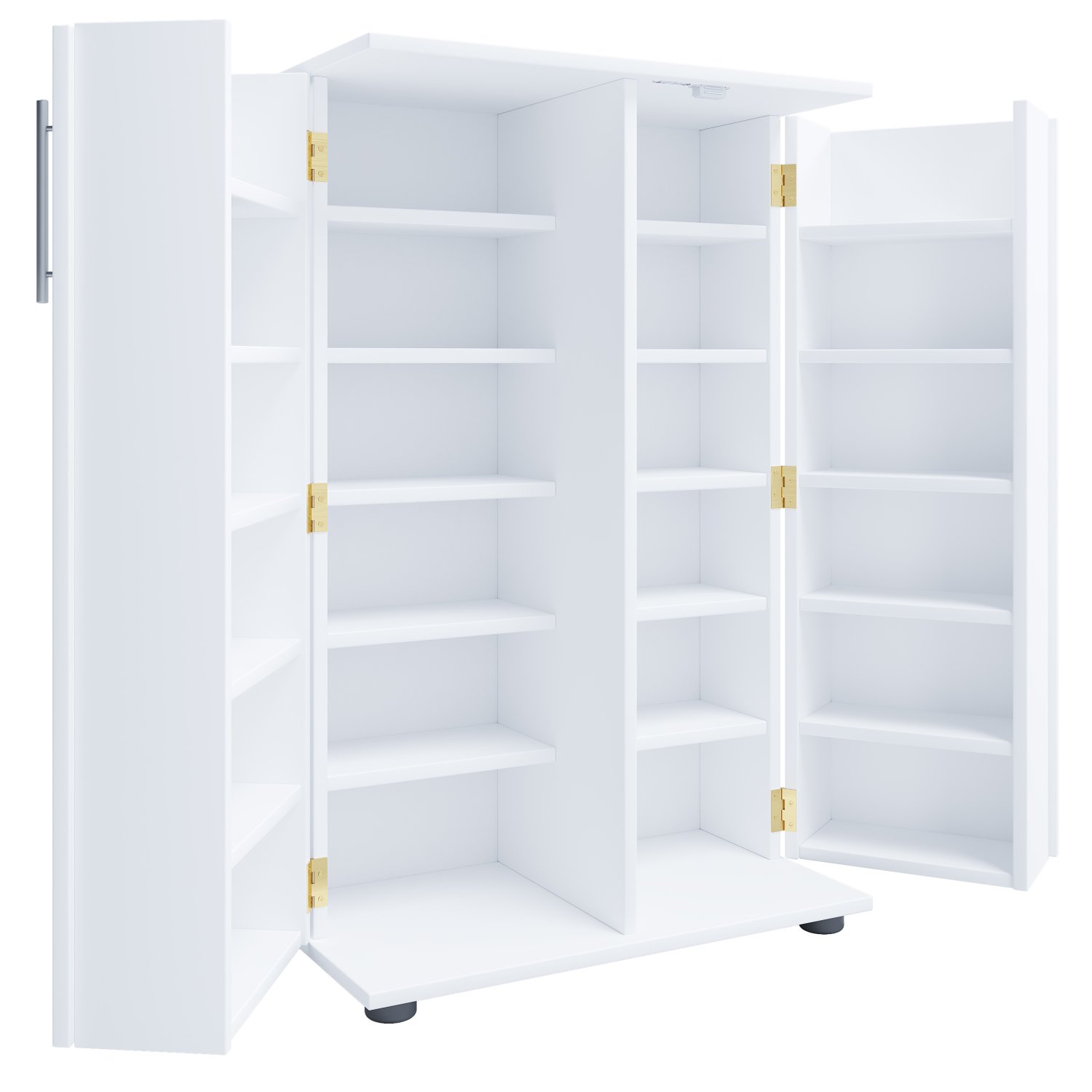 VCM NORDIC Engalo XL reol til cd'ere og dvd'er, m. lås, 2 låger og 20 ...