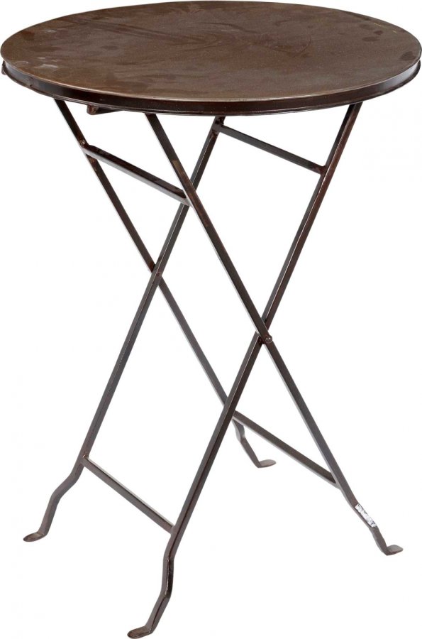 TRADEMARK LIVING cafébord - råjärn, runt, hopfällbart (ø 55) - Hörnbord ...
