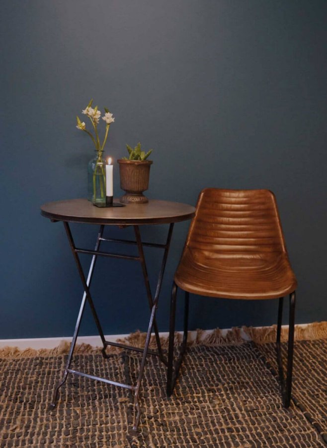 TRADEMARK LIVING cafébord - råjärn, runt, hopfällbart (ø 55) - Hörnbord ...