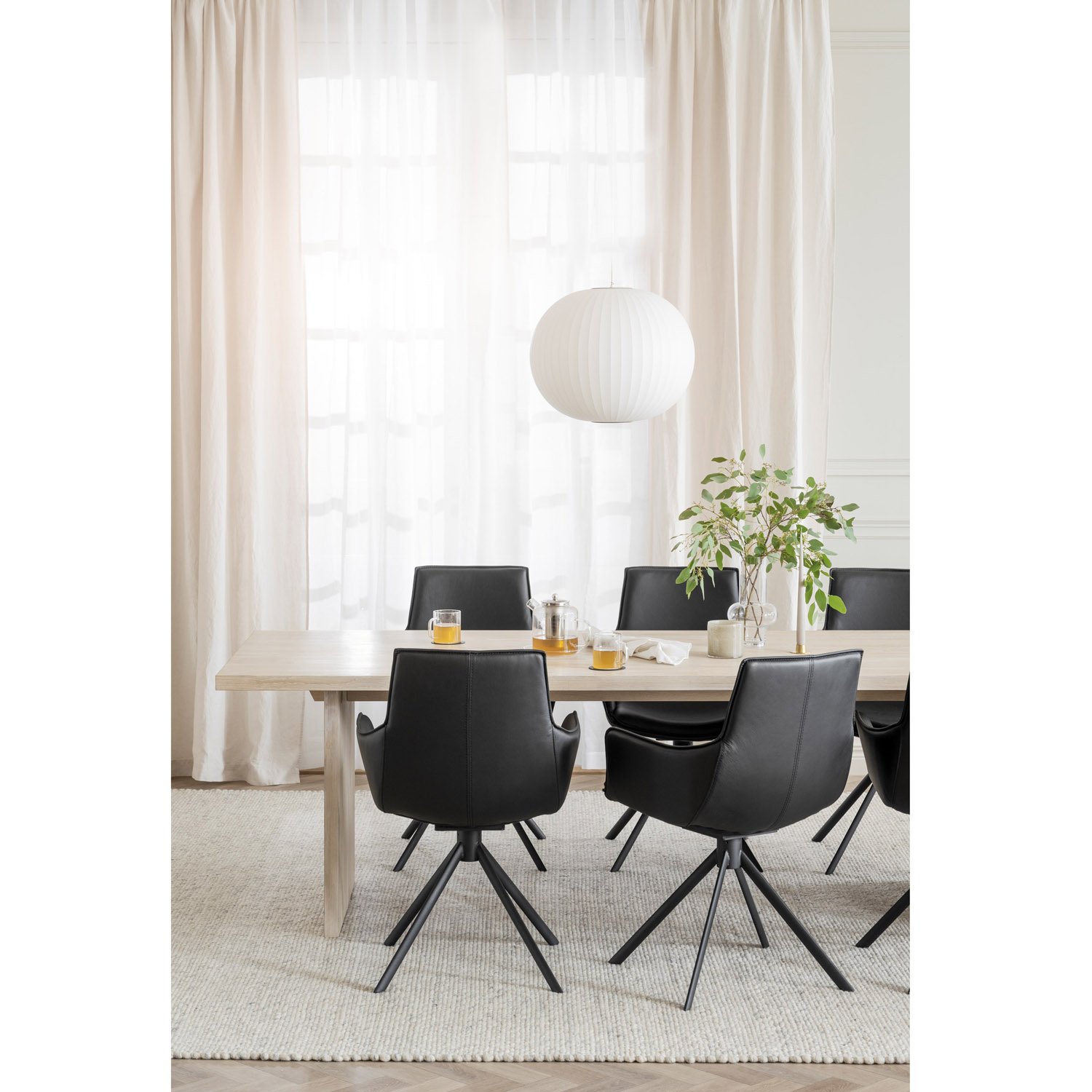 ROWICO Emmett spisebord, rektangulær, hvidpigmenteret | Køb nu